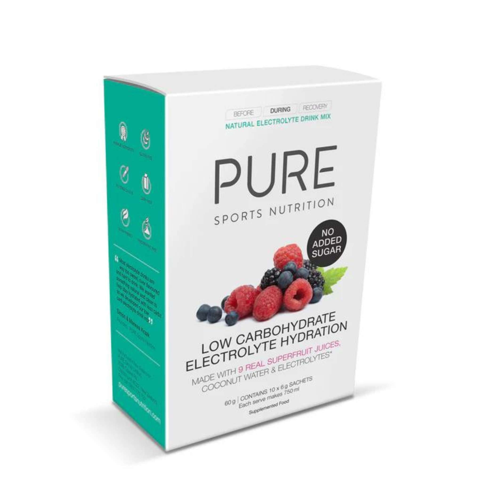 Pure Electrolyte Hydration Low Carb 6g Sachets 10 Pack - Superfruits ...