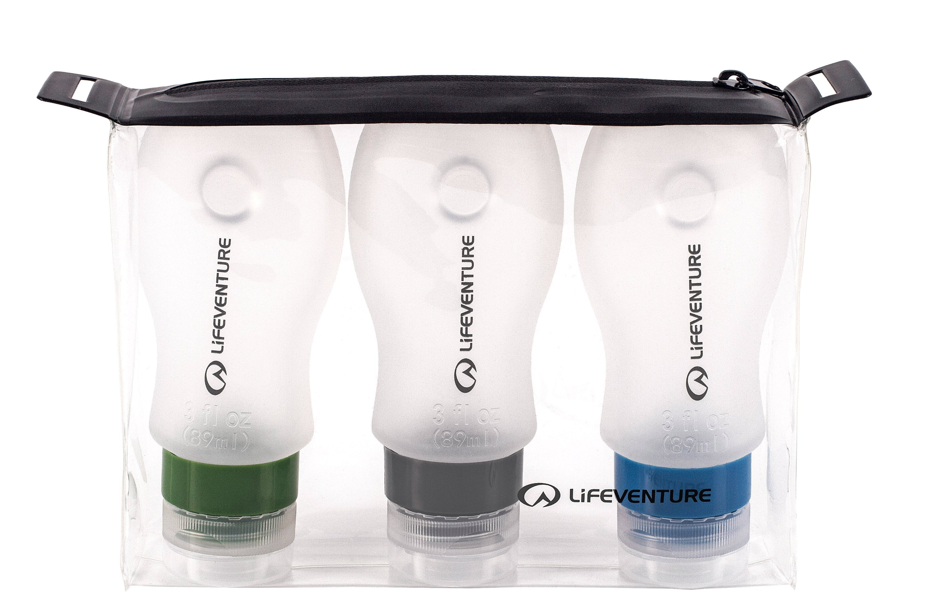 Lifeventure Silicone Bottle Set | Travel and Flight Bottles | NZ ...