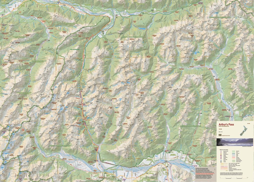 NewTopo - Arthur's Pass Topo Map | Tramping and Climbing Map – Further ...